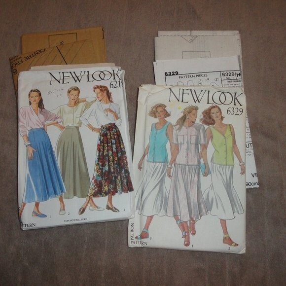 New Look | Other | Vnt New Look Sewing Pattern Midi Skirts 8s Uncut ...